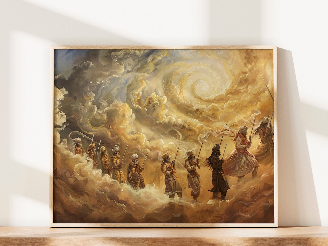 The Khalsa Panth's Creation Sikh Oil Painting Poster Print Wall Decor ...