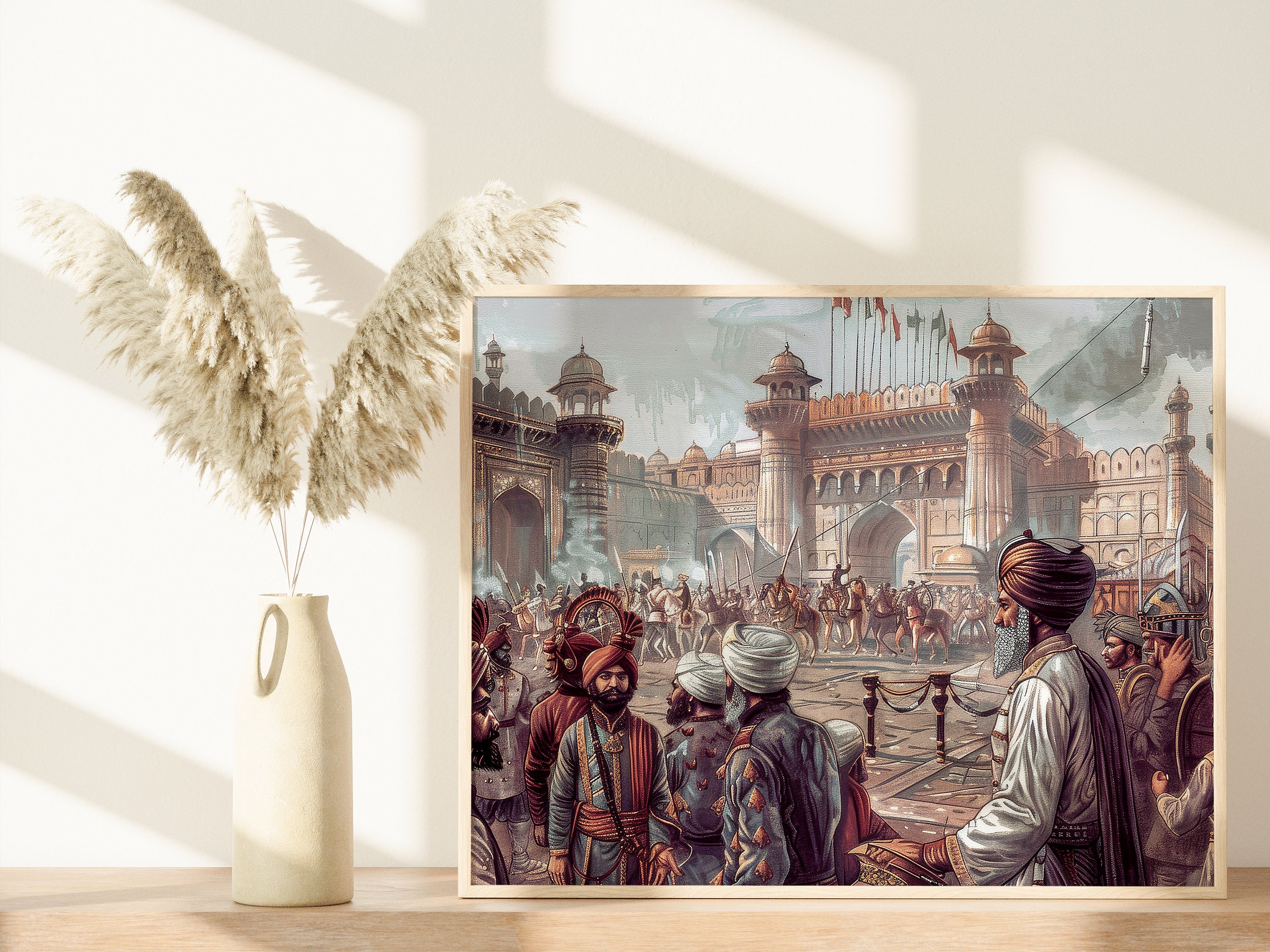 The Sikh Empire Sikh Oil Painting Poster Print Wall Decor Oil Sikh ...