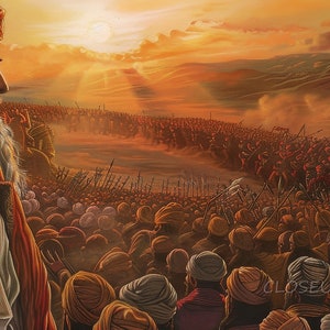 The Battle of Chamkaur Sahib Sikh Oil Painting Poster Print Wall Decor ...