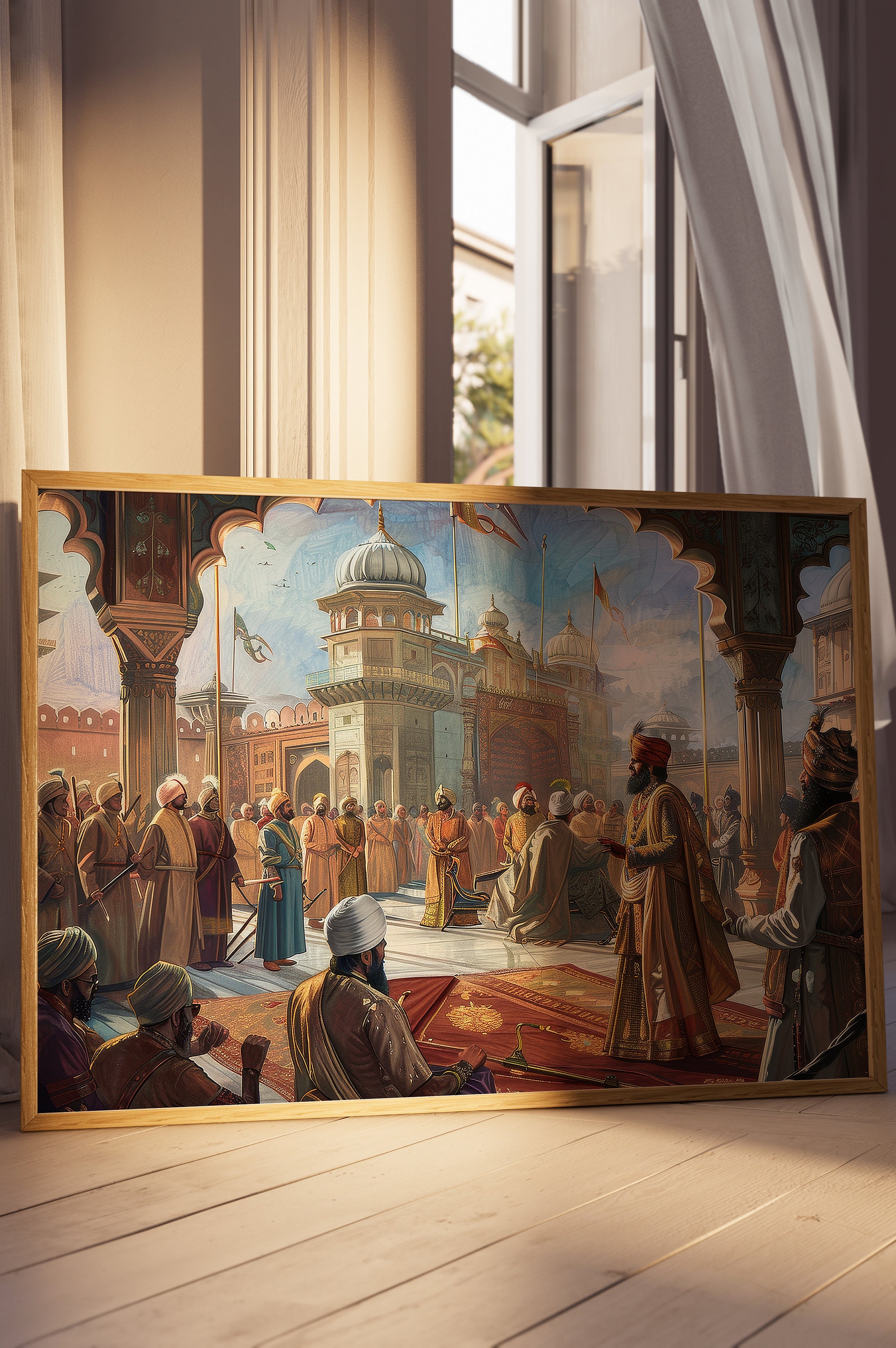 The Sikh Empire Sikh Oil Painting Poster Print Wall Decor Oil Sikh ...