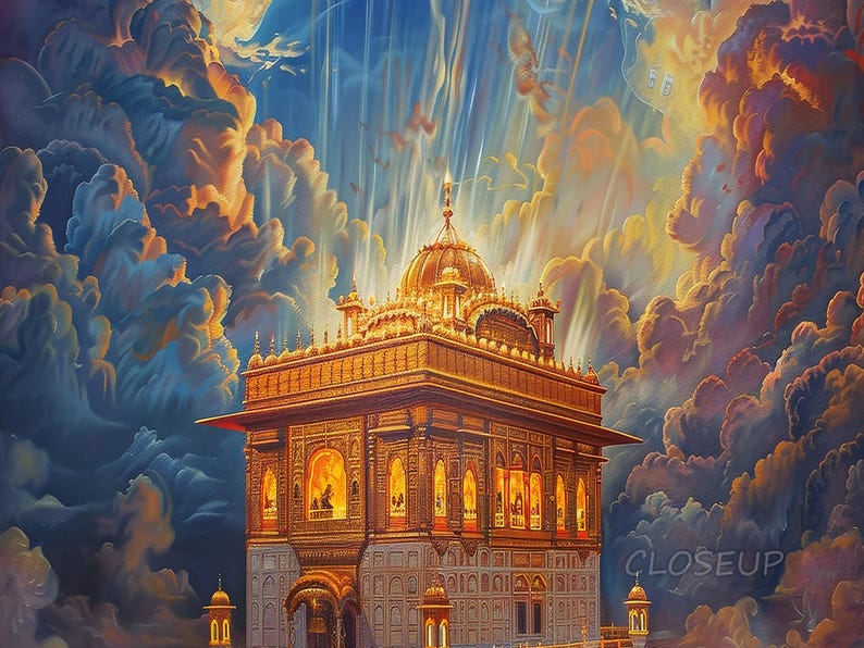 Gurdwara | Poster | Sikh Art Golden Temple Poster Sikh Wall Art Sikhism ...
