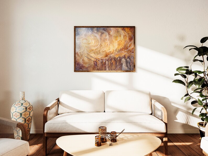 The Khalsa Panth's Creation Sikh Oil Painting Poster Print Wall Decor ...