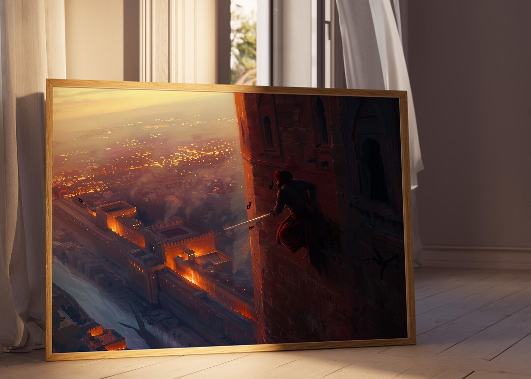 Sikh Warrior | Pre-framed Matte Poster | Sikh Oil Painting Sikh Wall ...