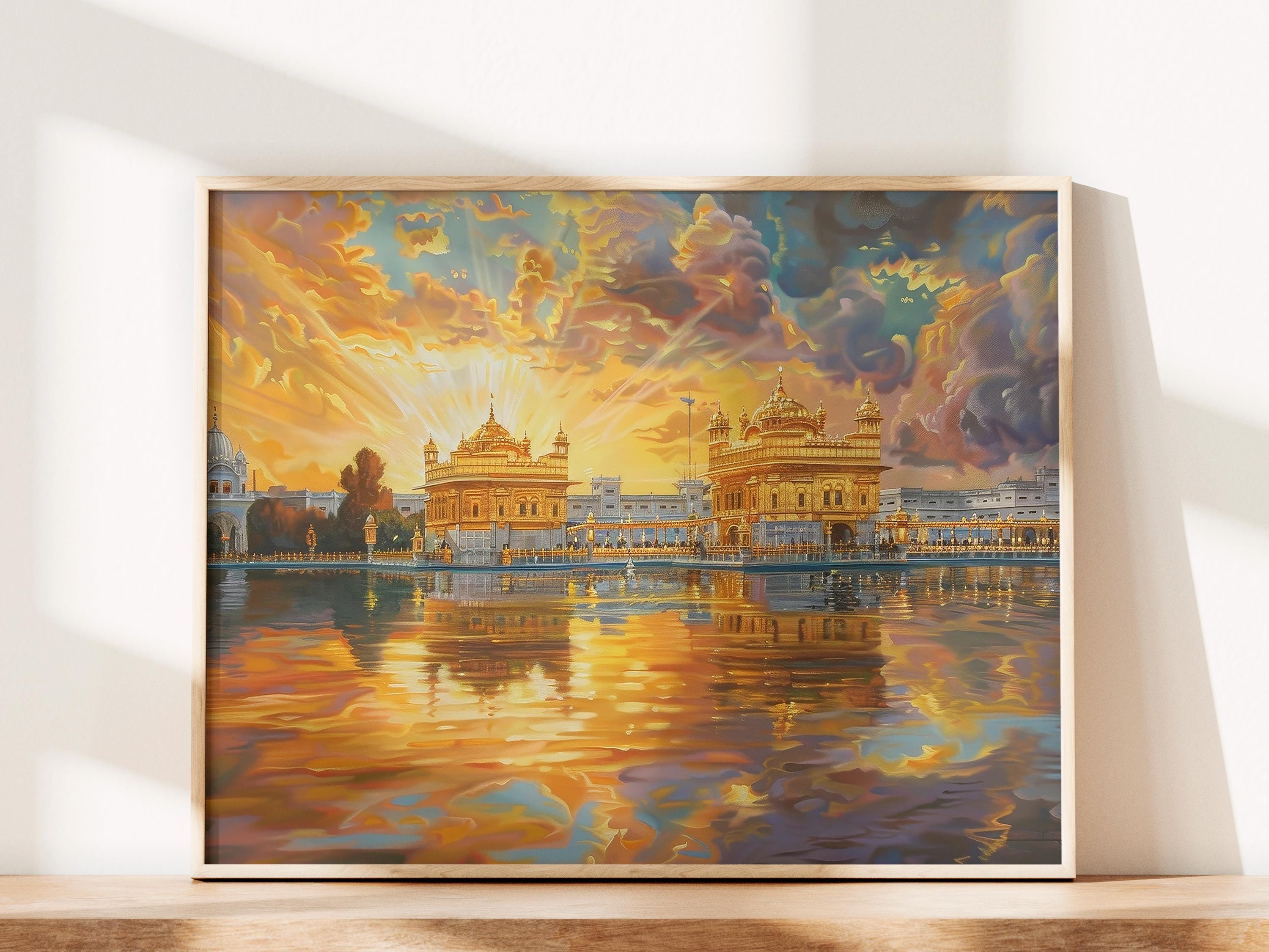 Gurdwara | Poster | Sikh Art Golden Temple Poster Sikh Wall Art Sikhism ...
