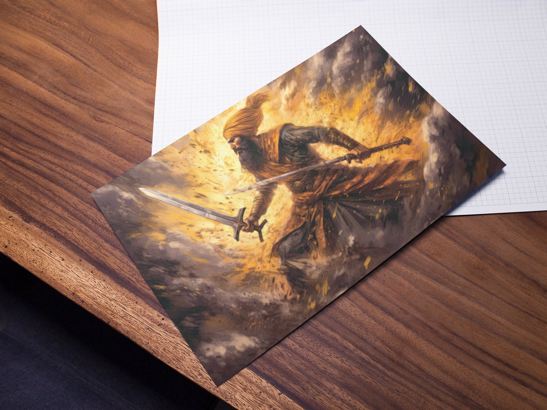 The Sword Unleashed: A Sikh Warrior's Indomitable Strength Religious ...