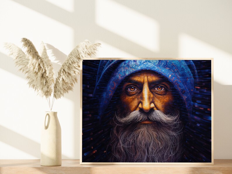Galactic Guru 550+ DPI Sikh Poster | Digital Wall Art | Sikh Art ...