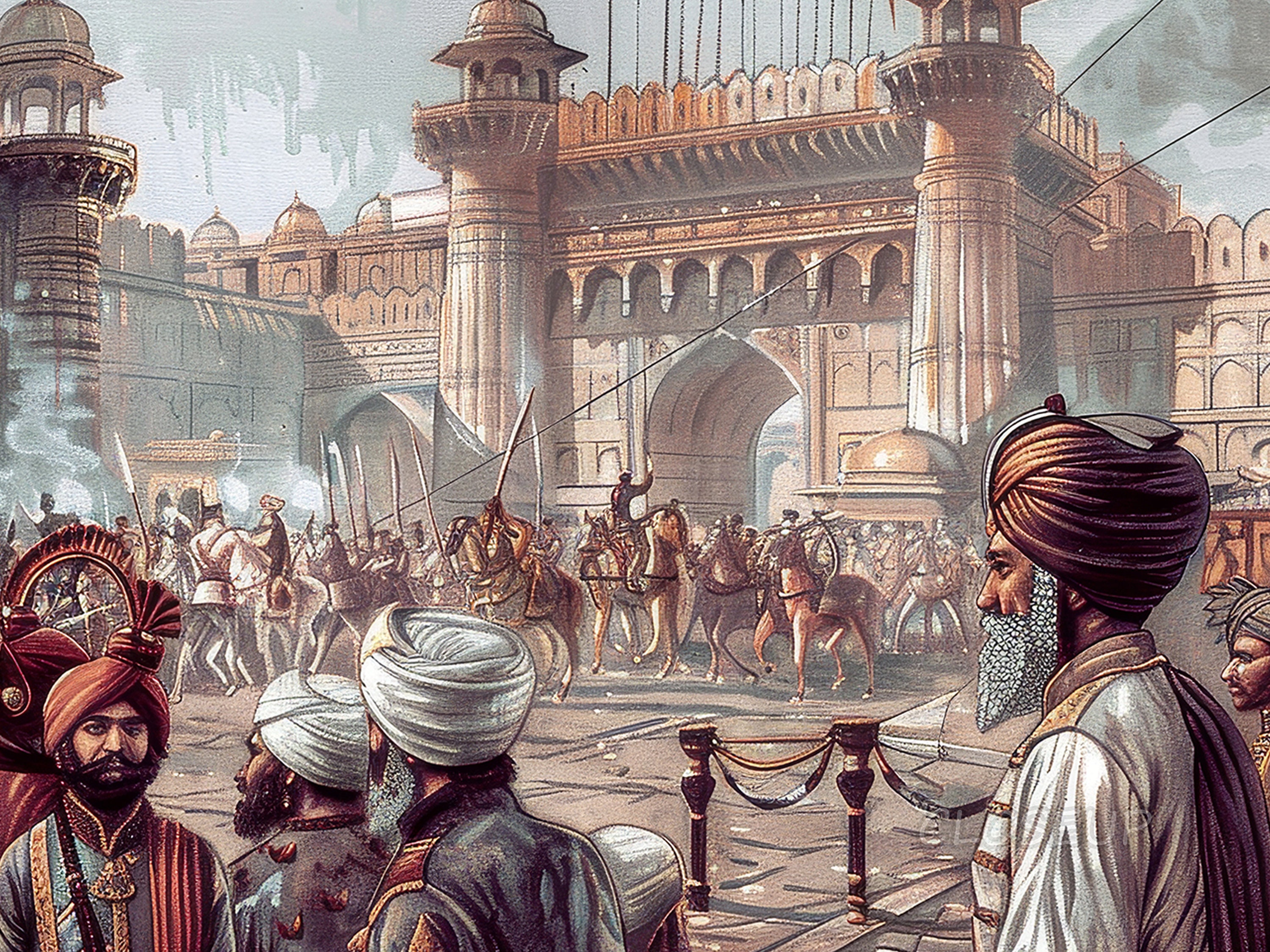 The Sikh Empire Sikh Oil Painting Poster Print Wall Decor Oil Sikh Wallpaper Oil Painting Sikh ...