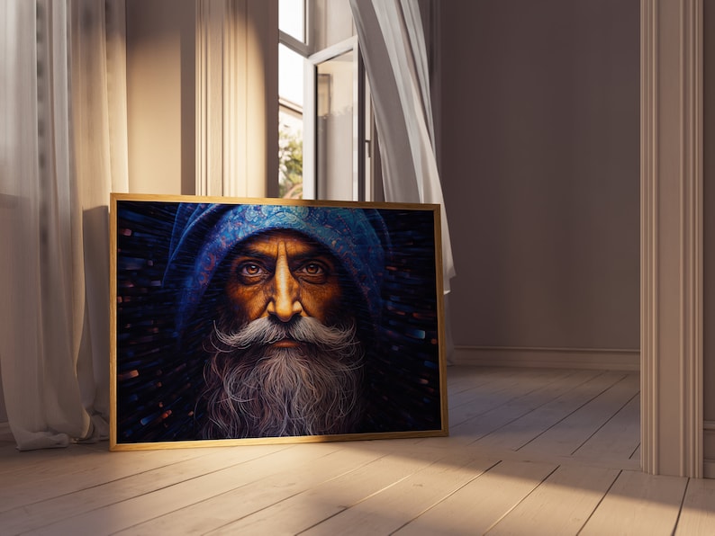 Galactic Guru 550+ DPI Sikh Poster | Digital Wall Art | Sikh Art ...