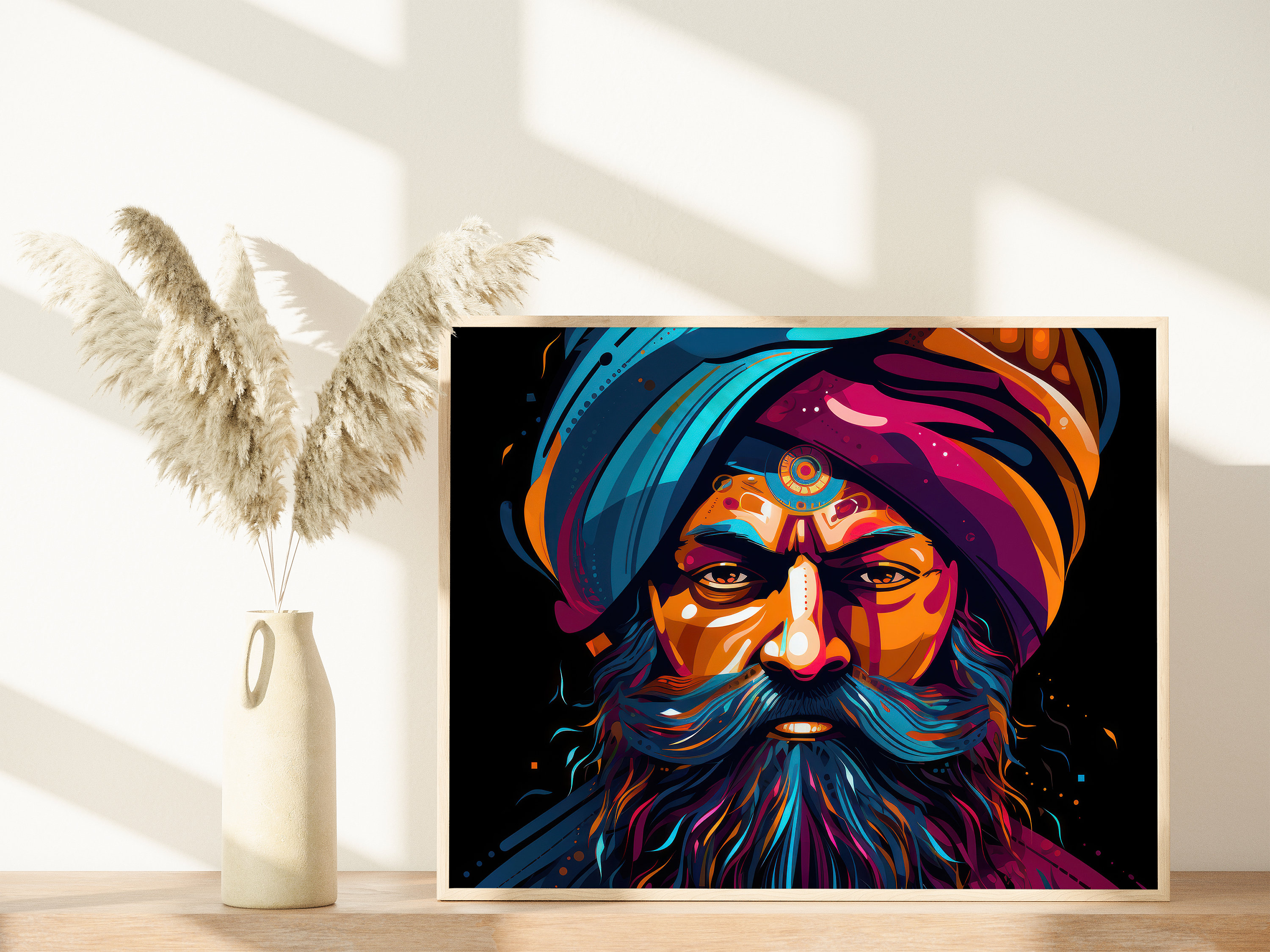Muted Motion 550+ DPI Poster | Religious Art | Sikh Art | Sikh Gifts ...