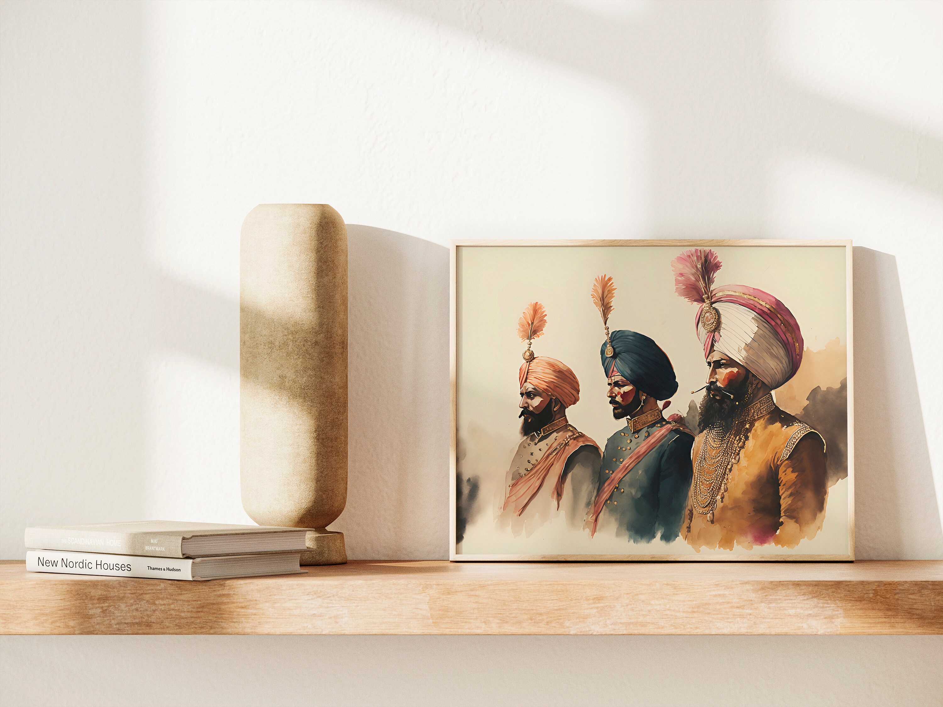 Three Wise Men: Sikh Brothers in Unity Sikh Art Digital Wall Art ...