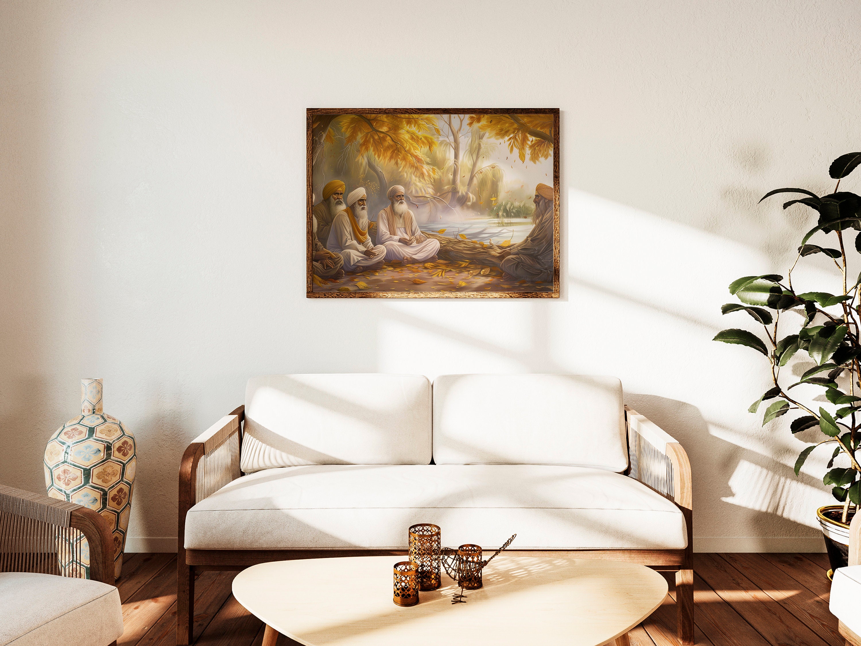 The Sikh Saints Sikh Oil Painting Poster Print Wall Decor Oil Sikh ...