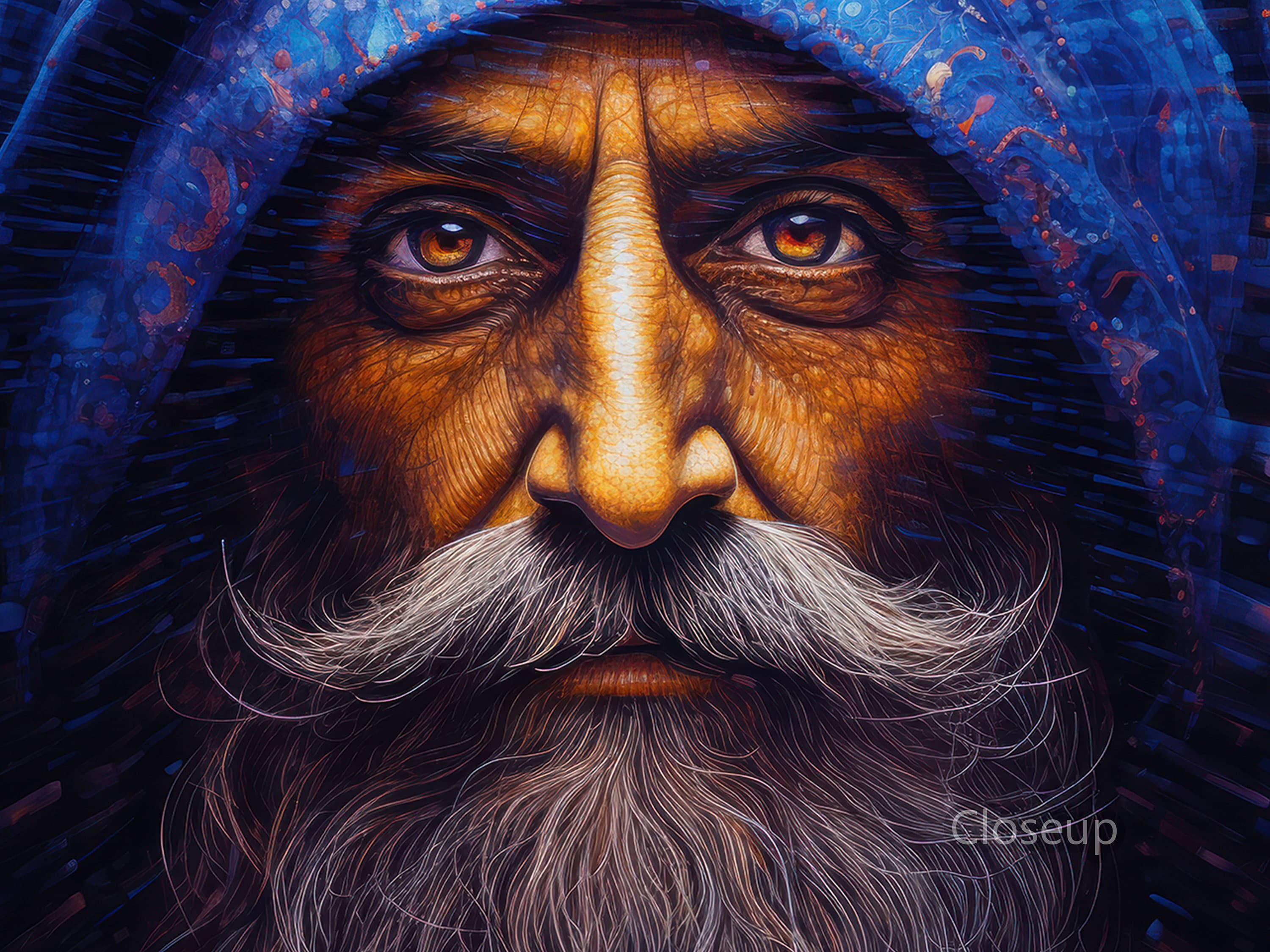 Galactic Guru 550+ DPI Sikh Poster | Digital Wall Art | Sikh Art ...