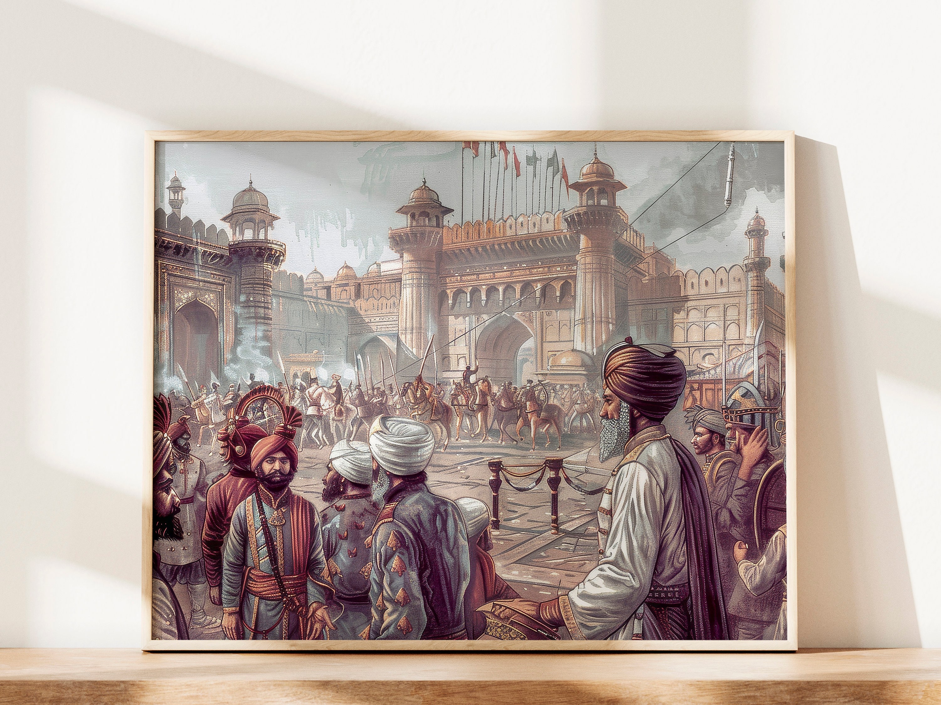 The Sikh Empire Sikh Oil Painting Poster Print Wall Decor Oil Sikh ...