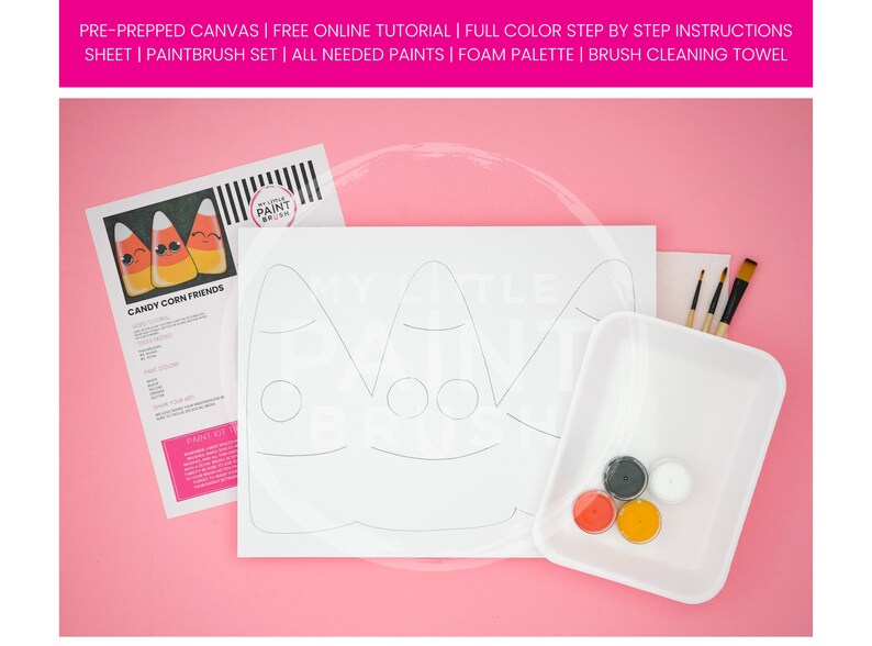 All Inclusive Halloween Candy Corn Paint Kit for Kids | Halloween Party ...