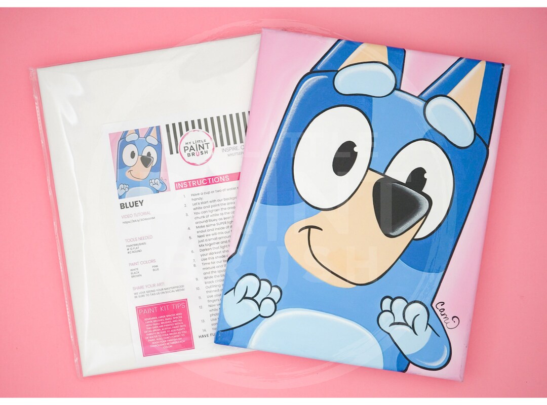 All Inclusive Bluey Canvas Paint Kit for Boys and Girls | Bluey Gift ...