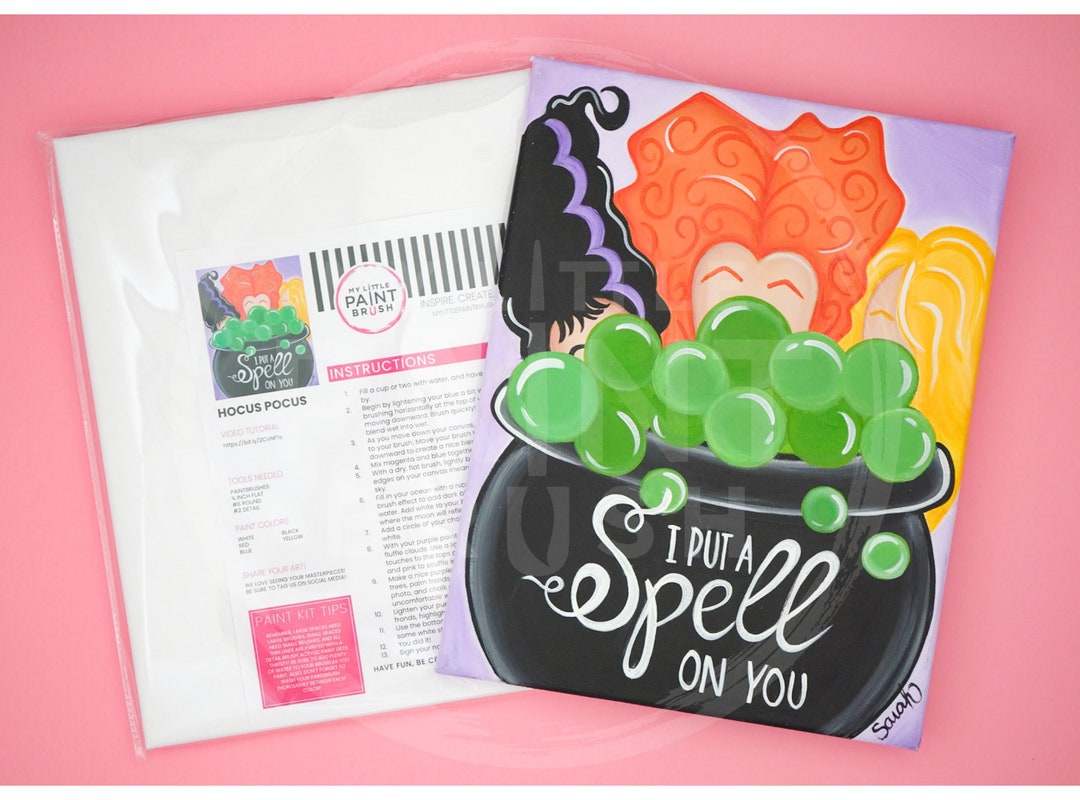 All Inclusive Hocus Pocus Canvas Paint Kit for Kids, Teens and Adults ...