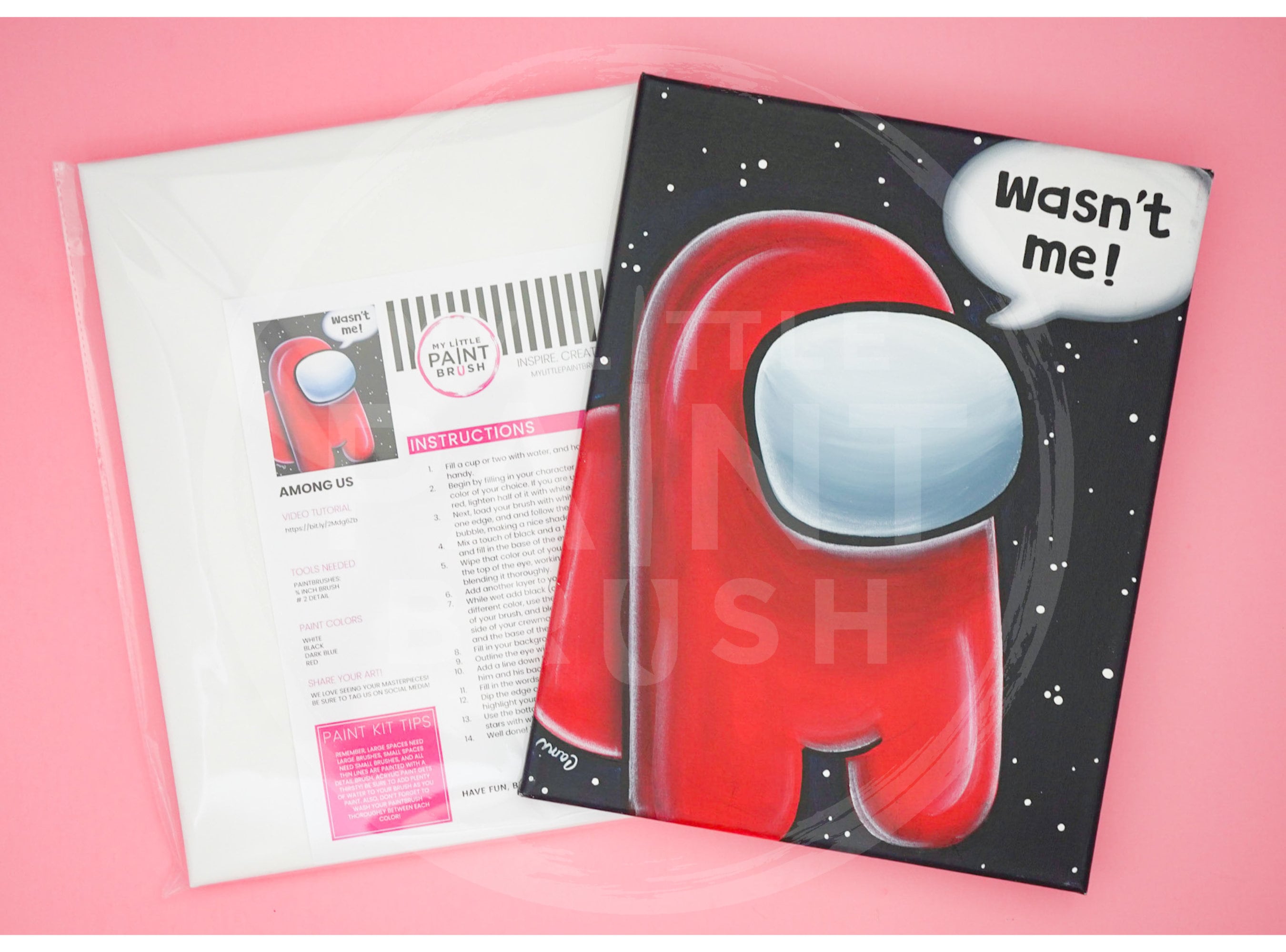 All Inclusive Wrapped Canvas Among Us Paint Kit for Boys and Girls ...