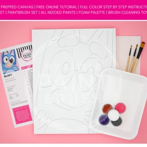 Bluey Canvas Painting Kit | Kids Birthday Party Activity - Etsy