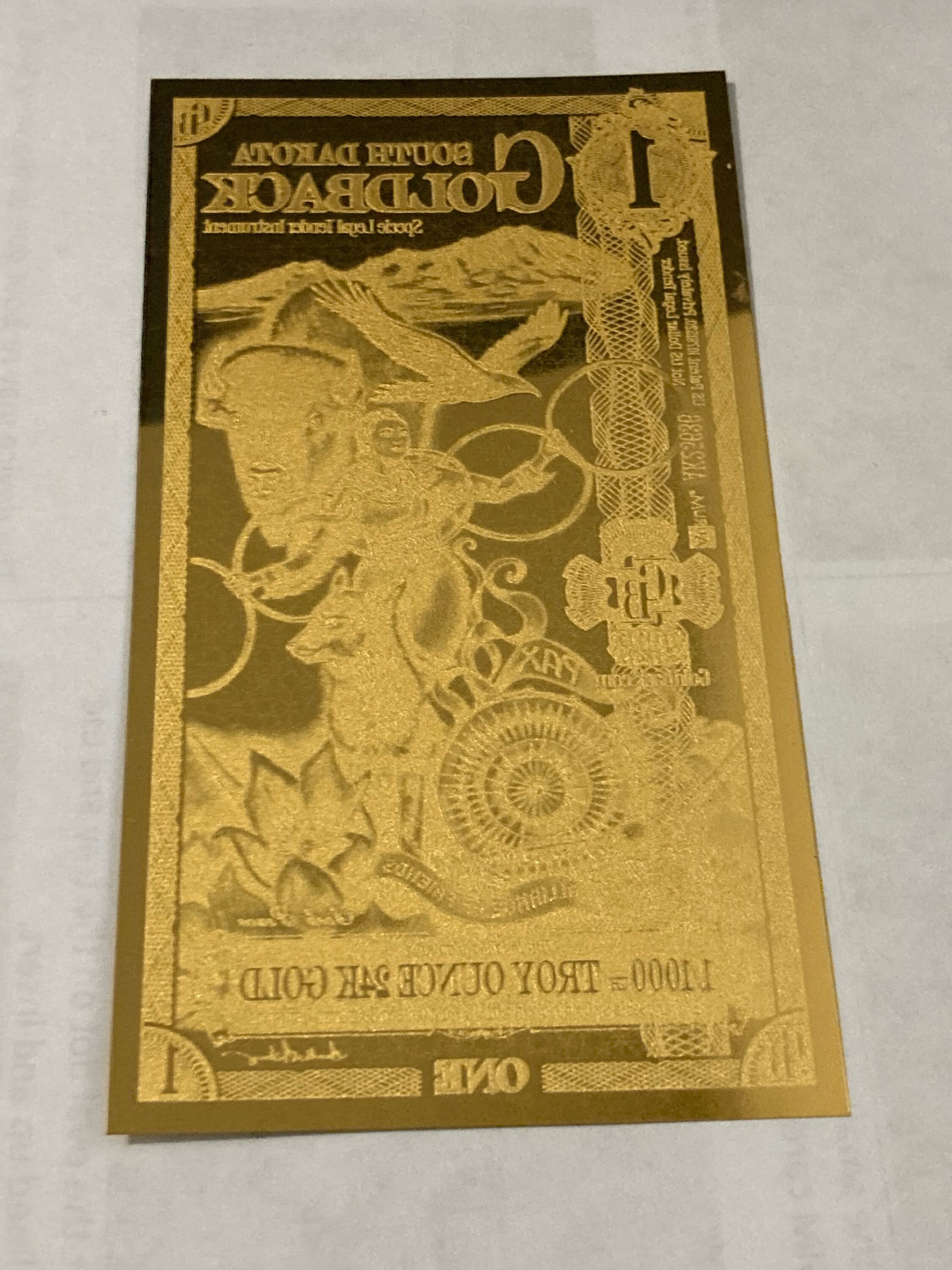 24K Gold South Dakota NEW STATE and All 5 States Goldbacks - Etsy