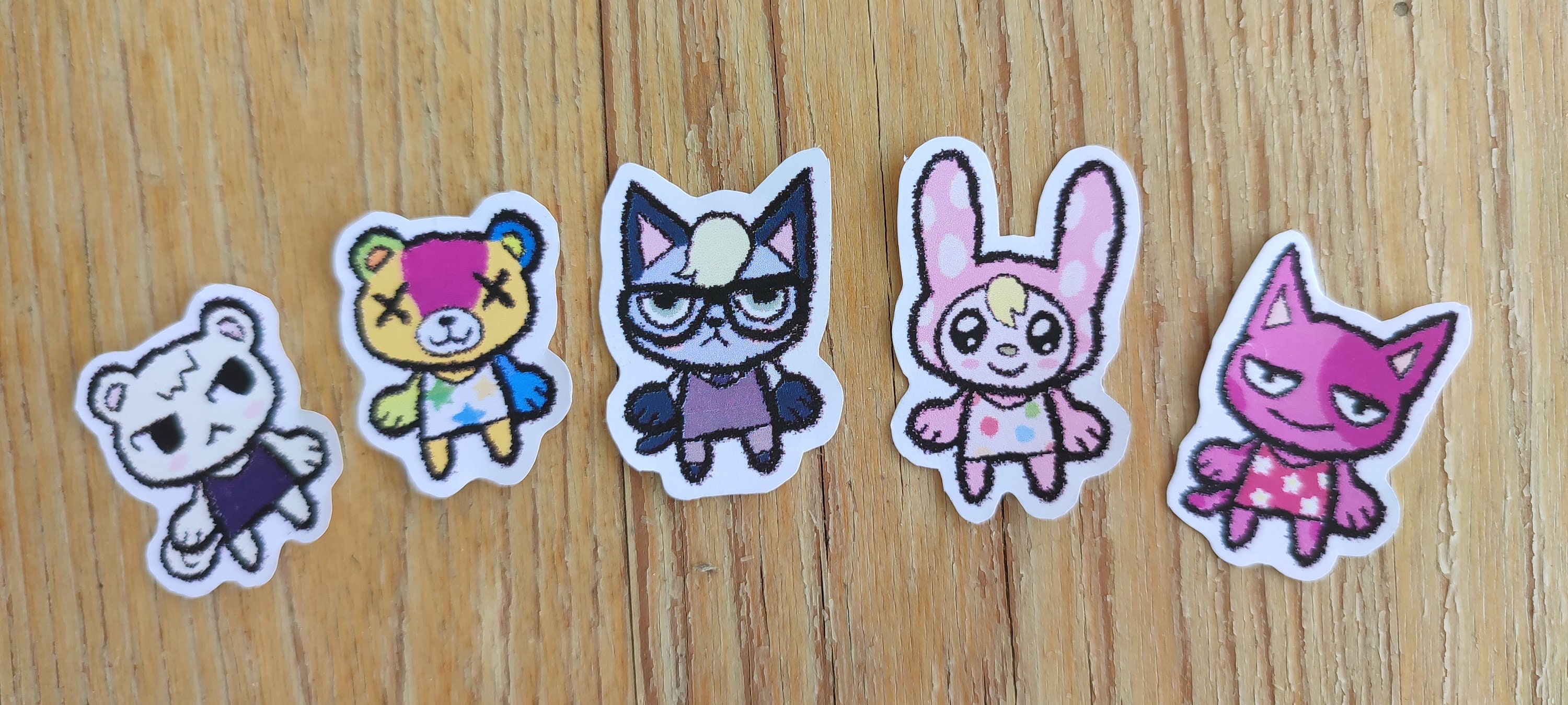 Animal Crossing Stickers (marshal, Raymond, Bob, Stitches, Chrissy) - Etsy
