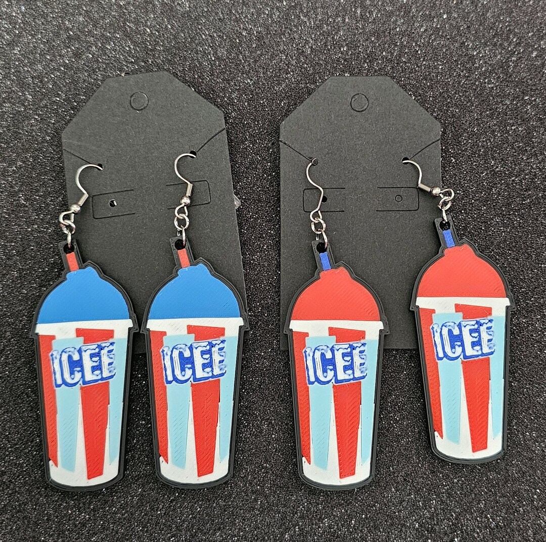 ICEE Delight 3D Printed Earrings - Etsy