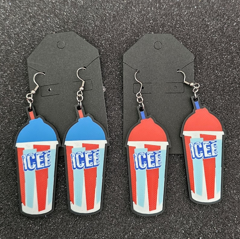 ICEE Delight 3D Printed Earrings - Etsy