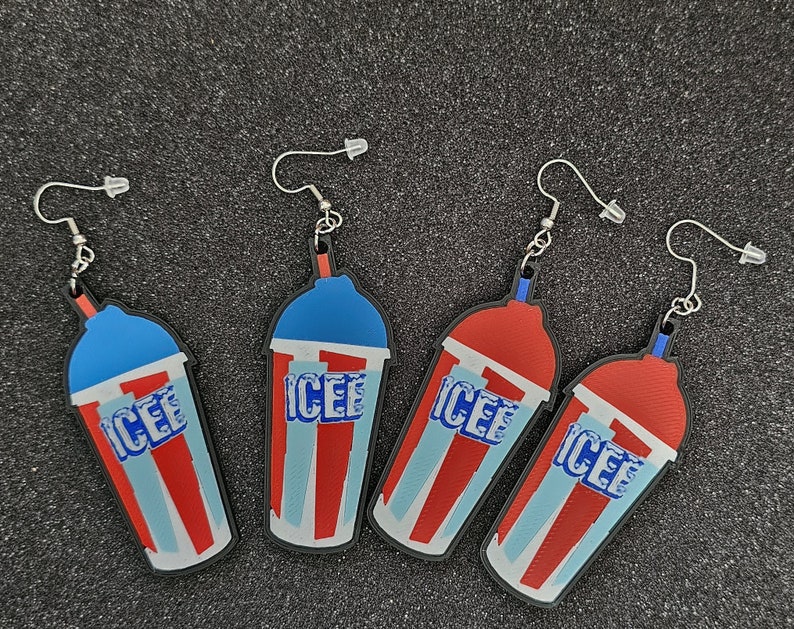 ICEE Delight 3D Printed Earrings - Etsy