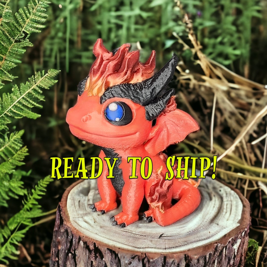 Baby Fire Dragon Multi Color 3D Print - Etsy