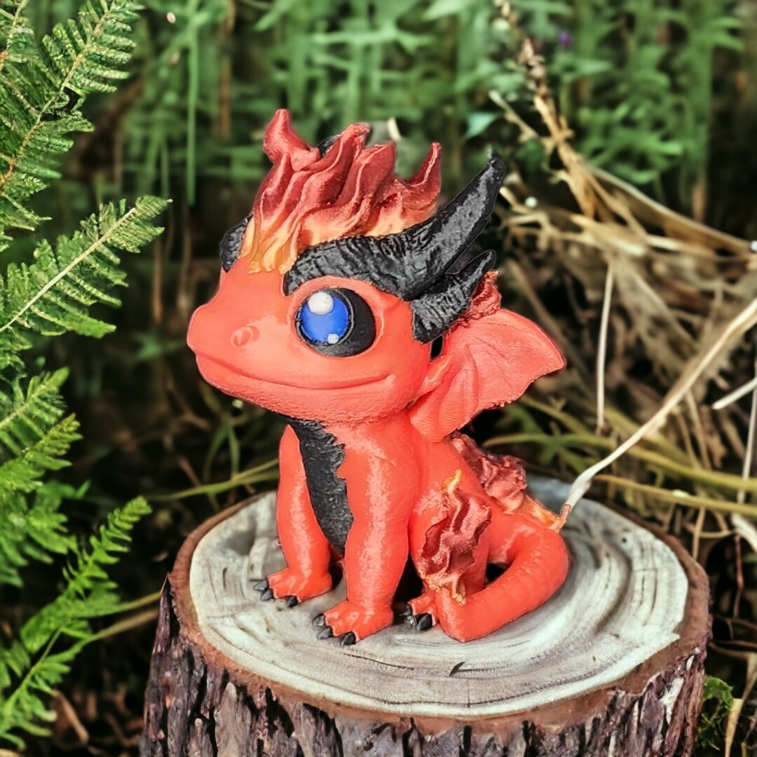 Baby Fire Dragon With Egg With Custom Multi-color Options! - Etsy