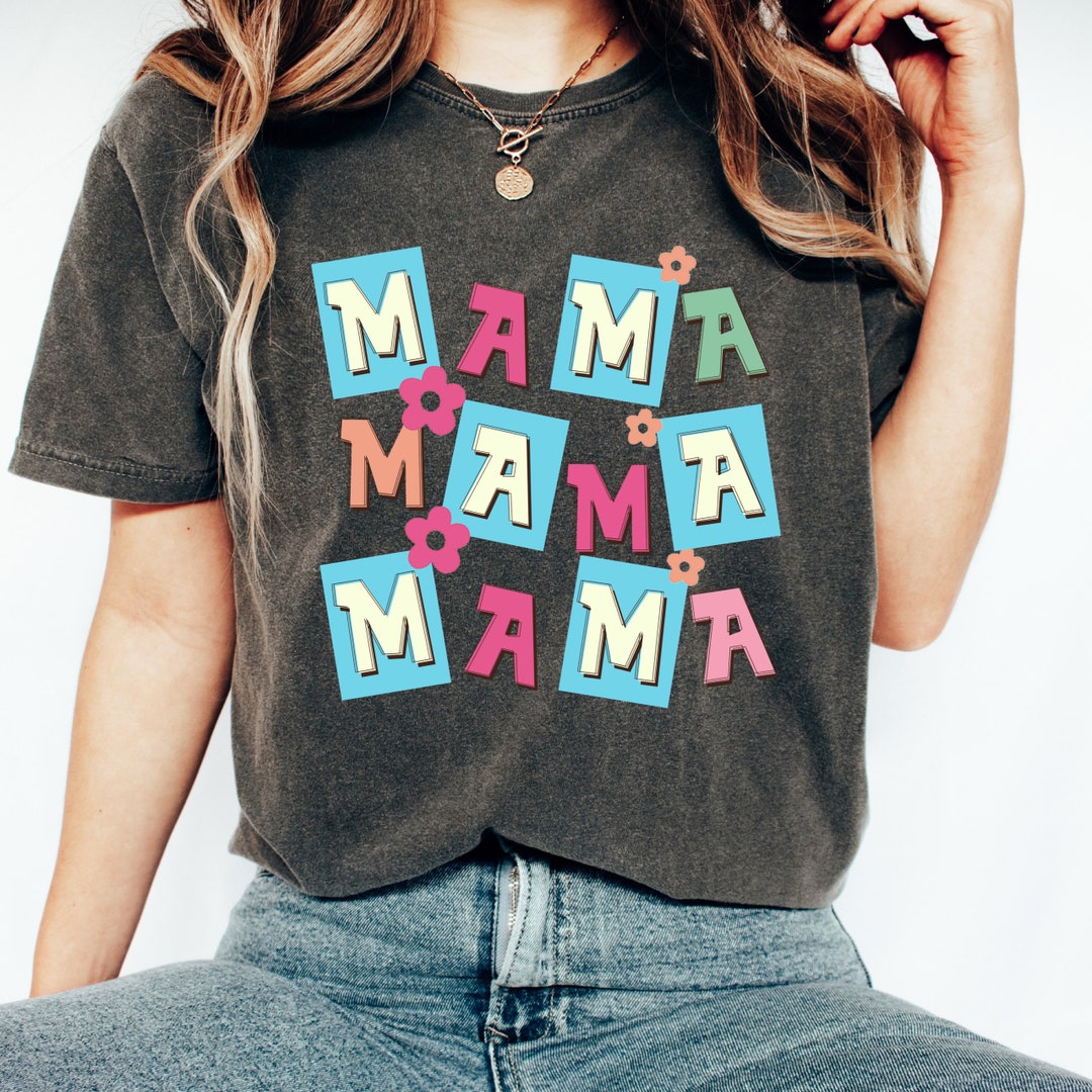 Mama Fancy Floral T Shirt, Gift for Mums, Mama Outfit Top, Mummy T ...