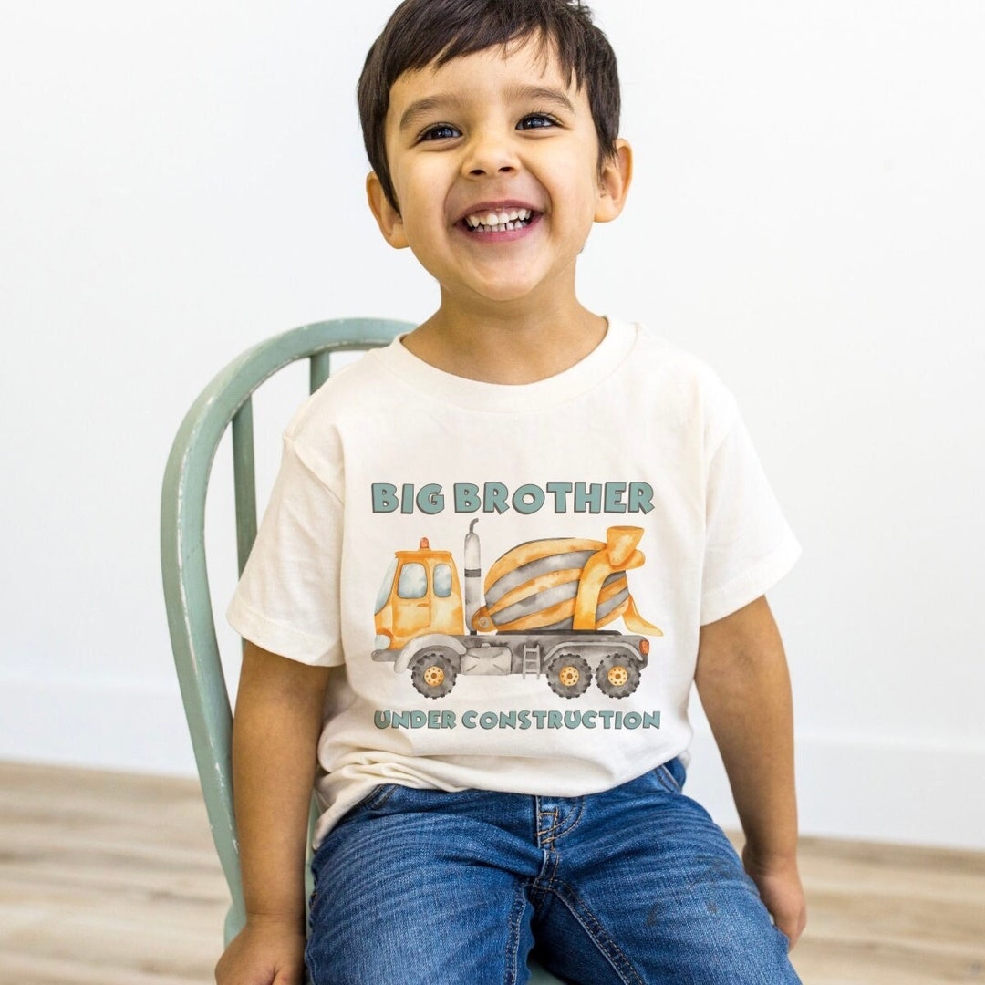 Big Brother Under Construction Shirt, Big Brother Trucks Tee, Pregnancy ...