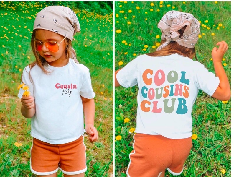 Cool Cousins Club, Personalised Retro Cousin Tee, Cousin Name Shirt ...