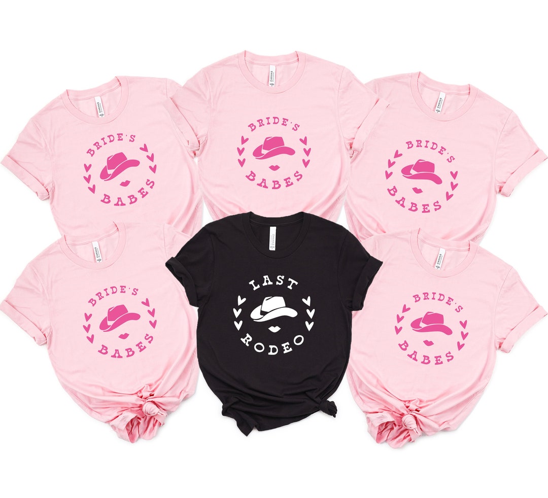 Last Rodeo Bride and Bridesmaid Shirts, Hens Party Shirts, Bachelorette ...