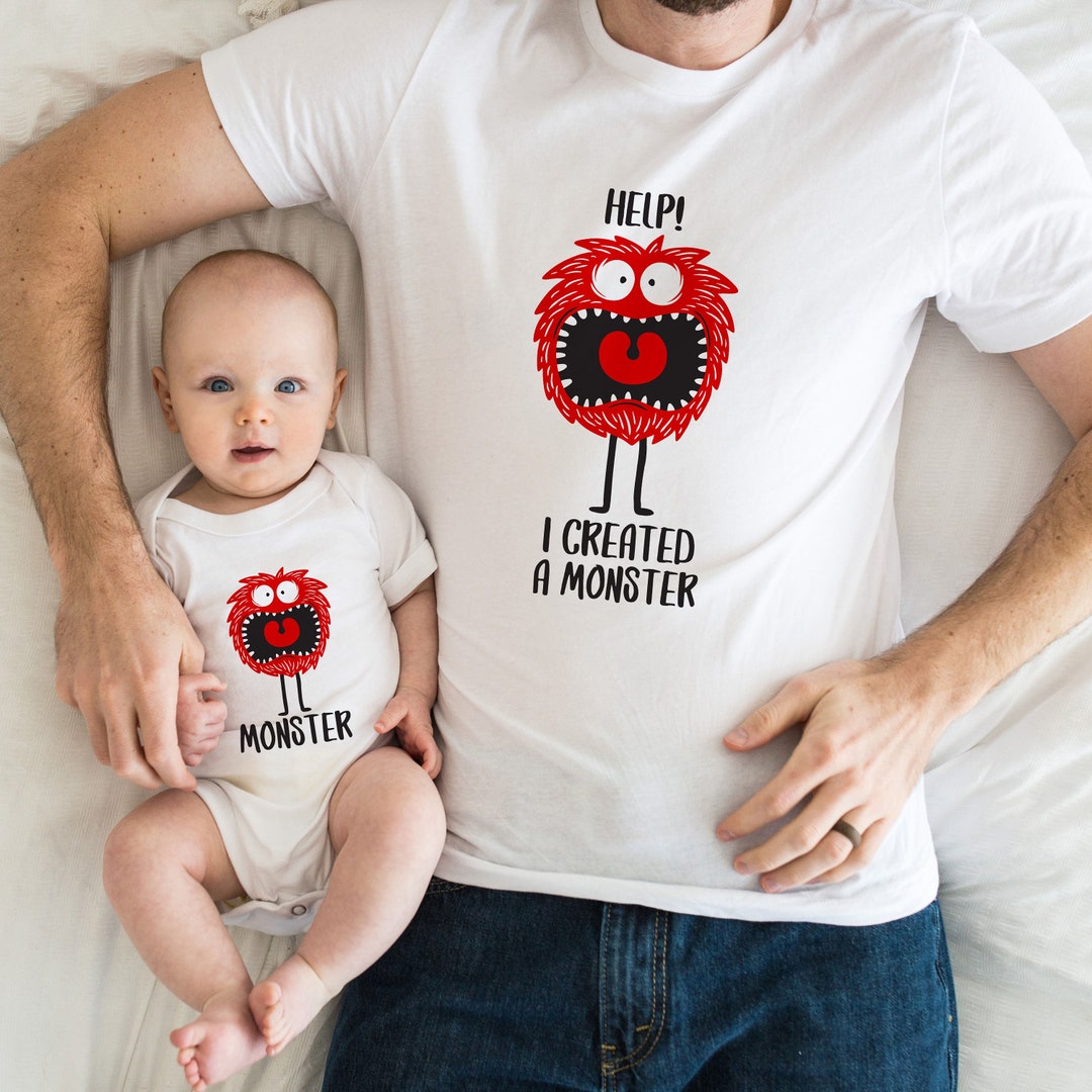 Help! I Created a Monster Shirt for Dad, Father's Day Monster Shirt for ...