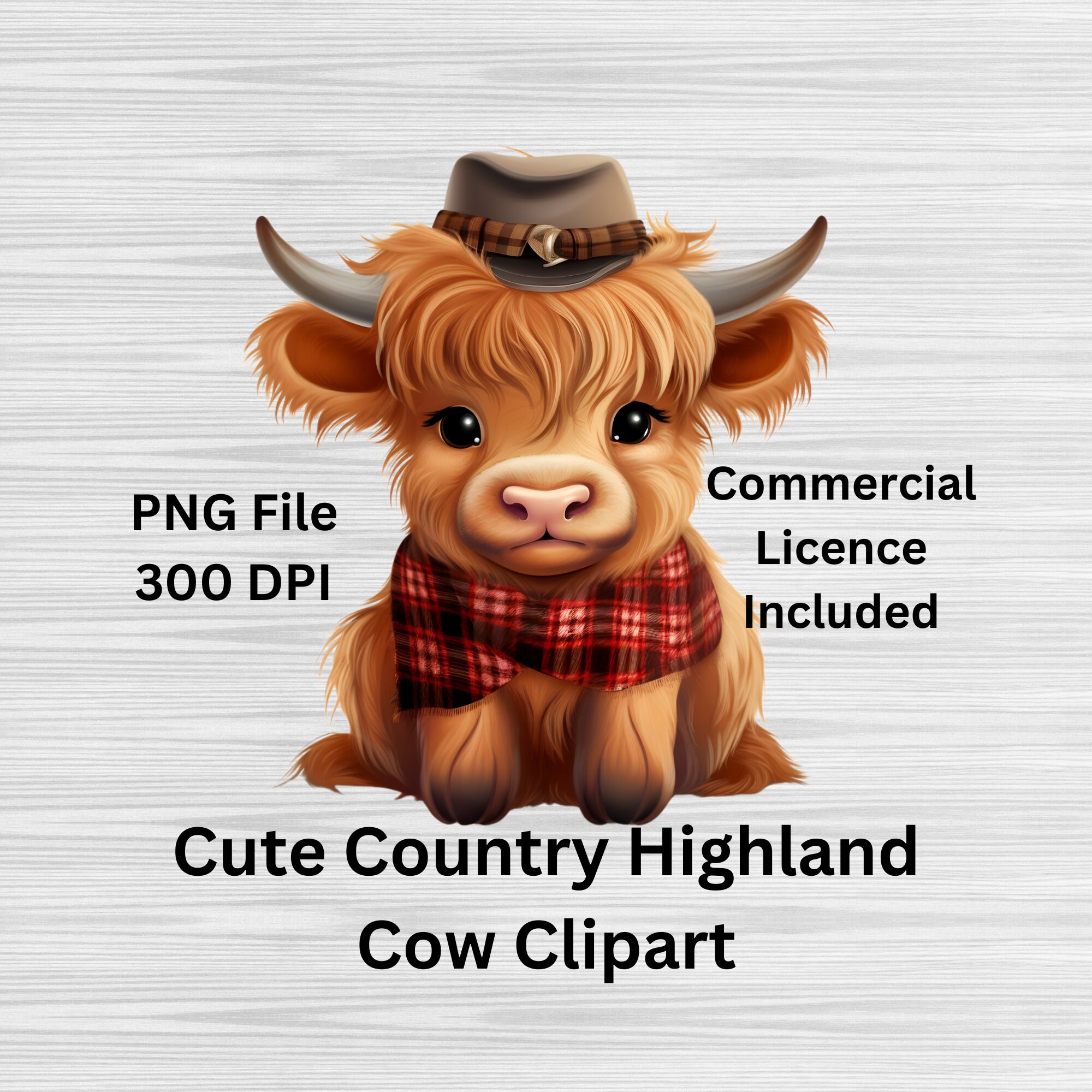 Cute Highland Cow - Country - Cow Clipart - Watercolour Clipart - Baby ...