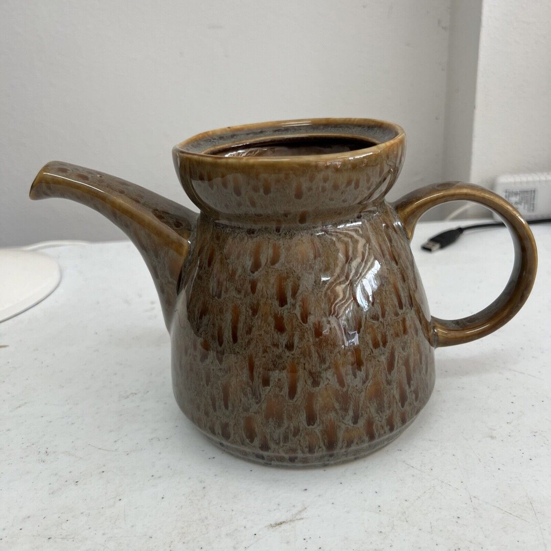 Gourmet Expressions 3 Pc Stoneware Tea Teapot Brown Green - Etsy