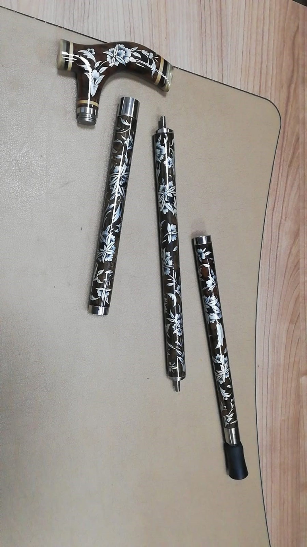 Detachable Walking Stick & Marbling Embroidered Walking Stick - Etsy