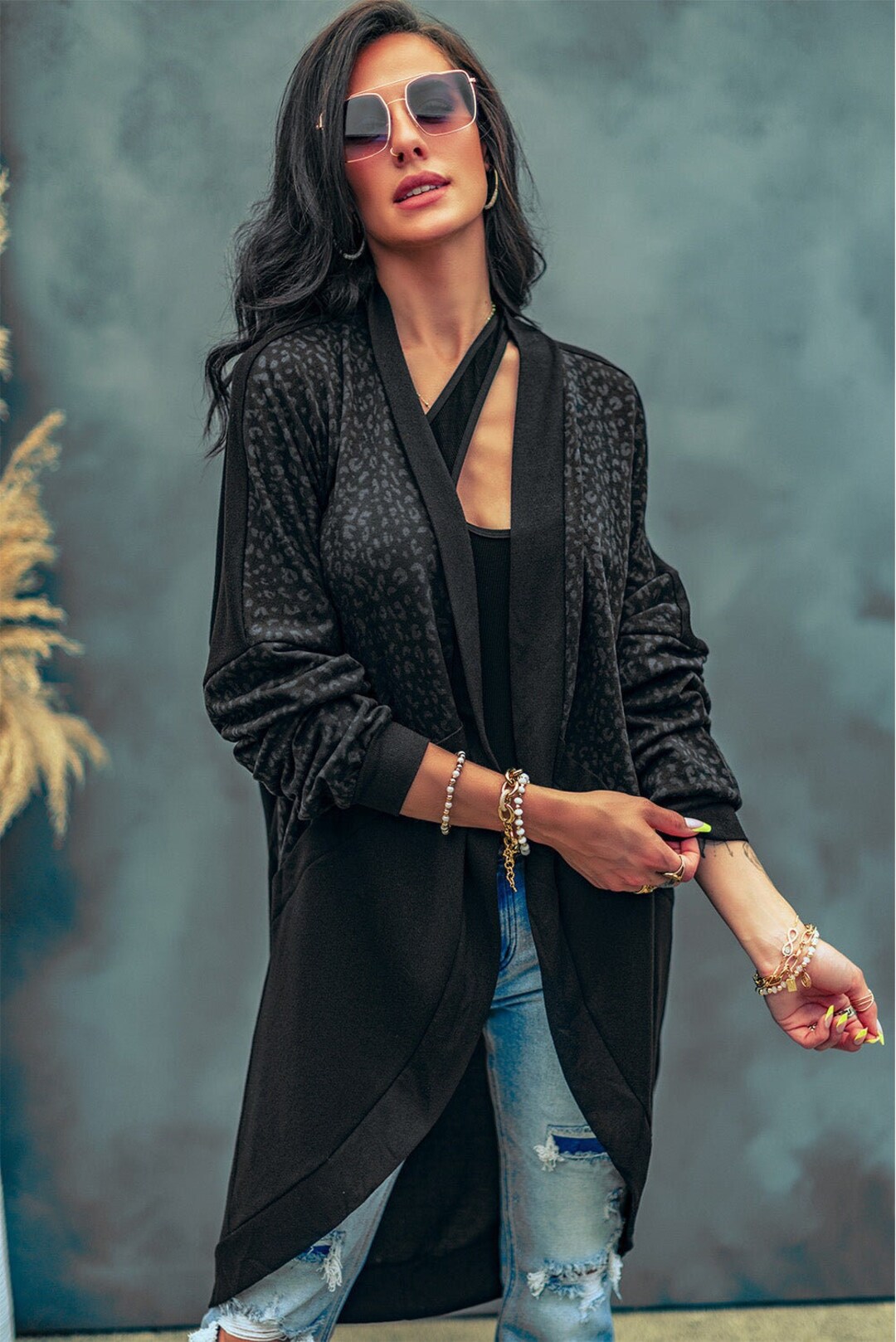 Open Front Long Sleeve Cardigan - Etsy