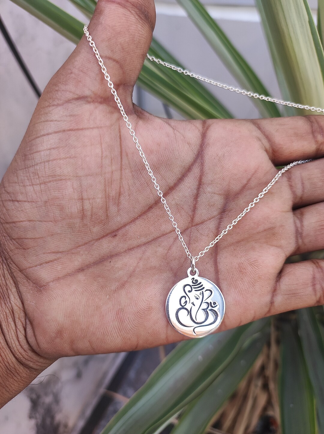 925 Fine Pure Silver Idol God Ganesha Pendant, Unique Stylish ...