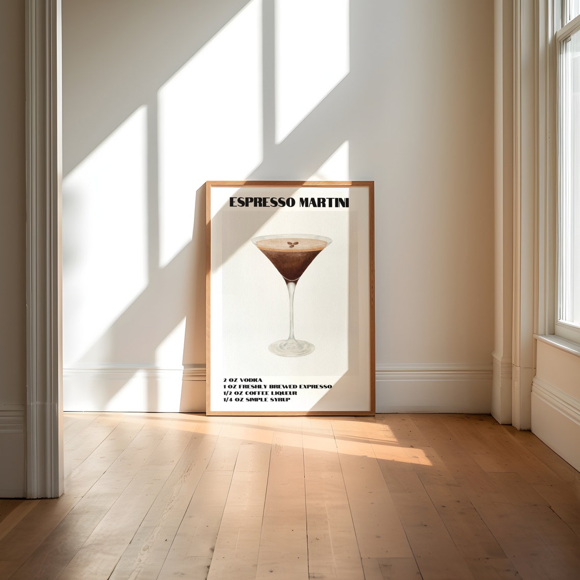 Espresso Martini Print Bar Cart Accessories Martini Poster Signature ...