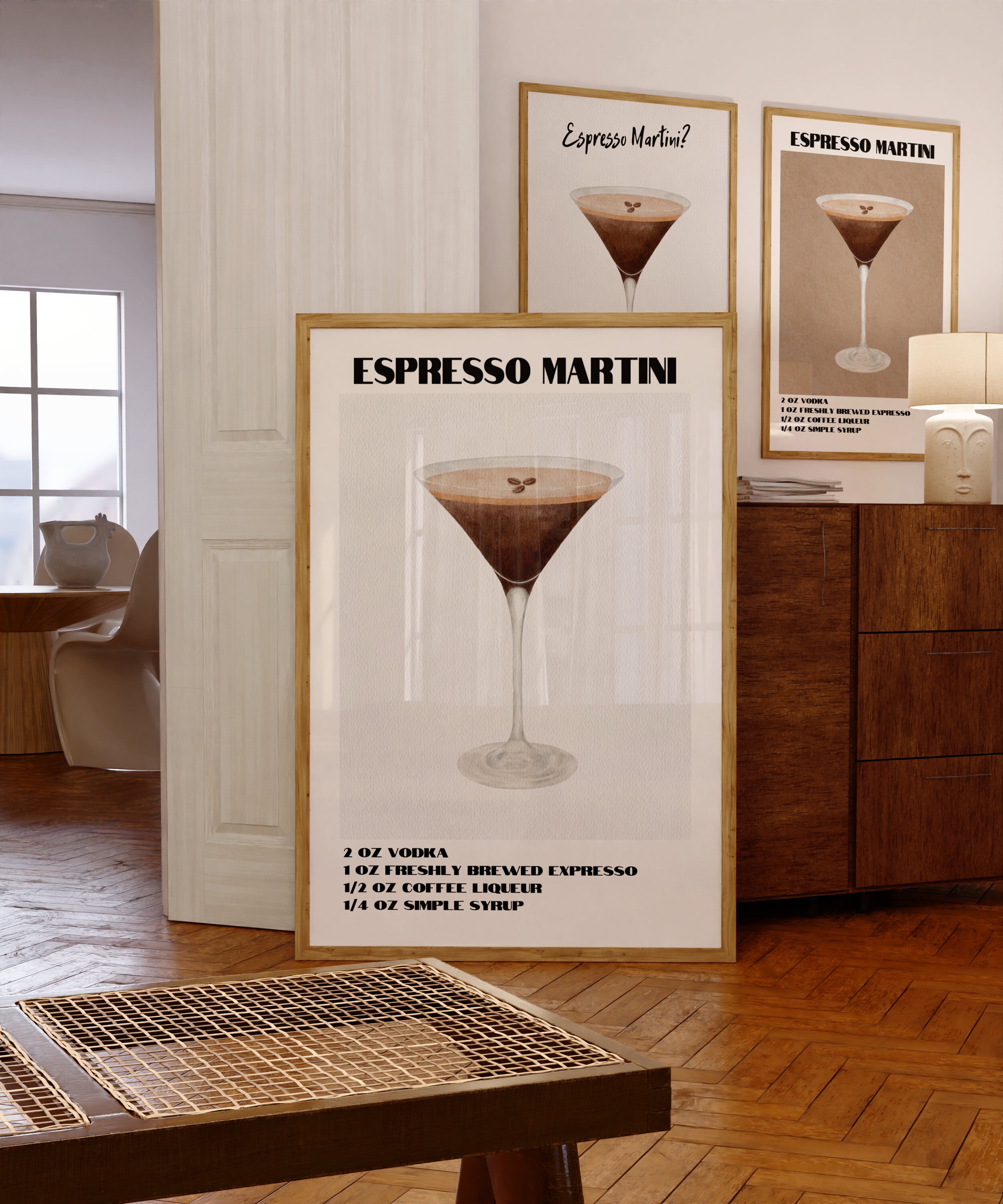 Espresso Martini Print Bar Cart Accessories Martini Poster Signature ...