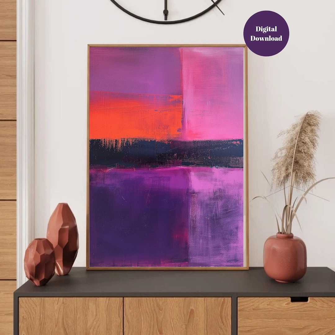 Mark Rothko Pink Purple Wall Art Prints, Mark Rothko Vintage Museum ...