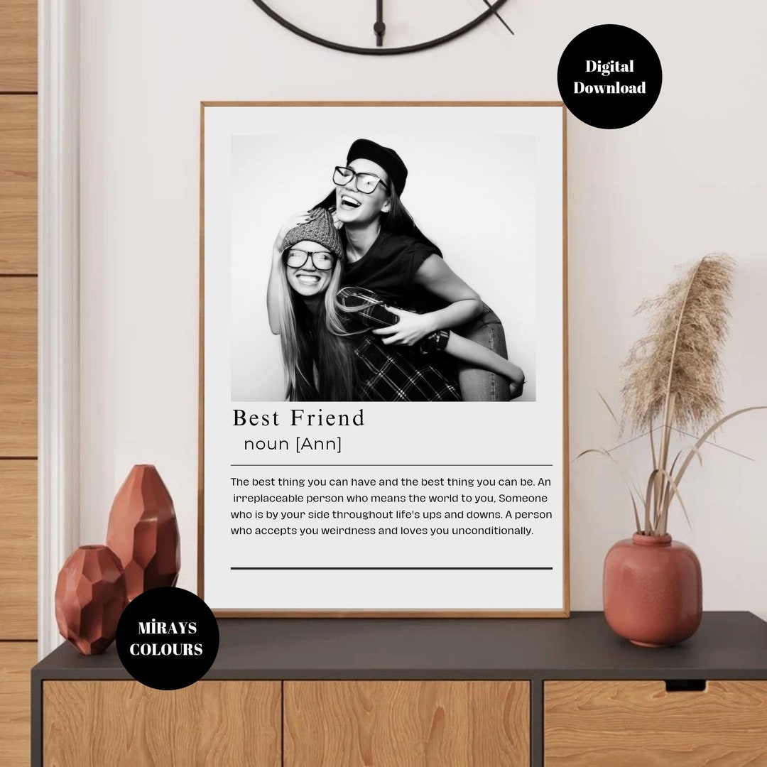 Custom Best Friend Definition Print, Photo Definition Print, Custom ...