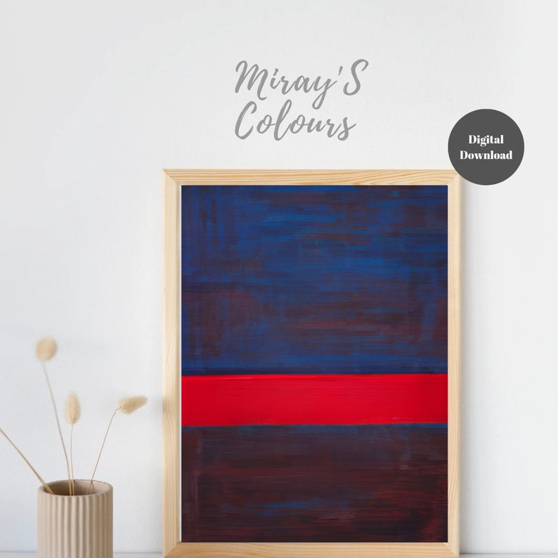 Mark Rothko Blau Rot Poster, Mark Rothko Kunst, Expressionismus Kunst ...