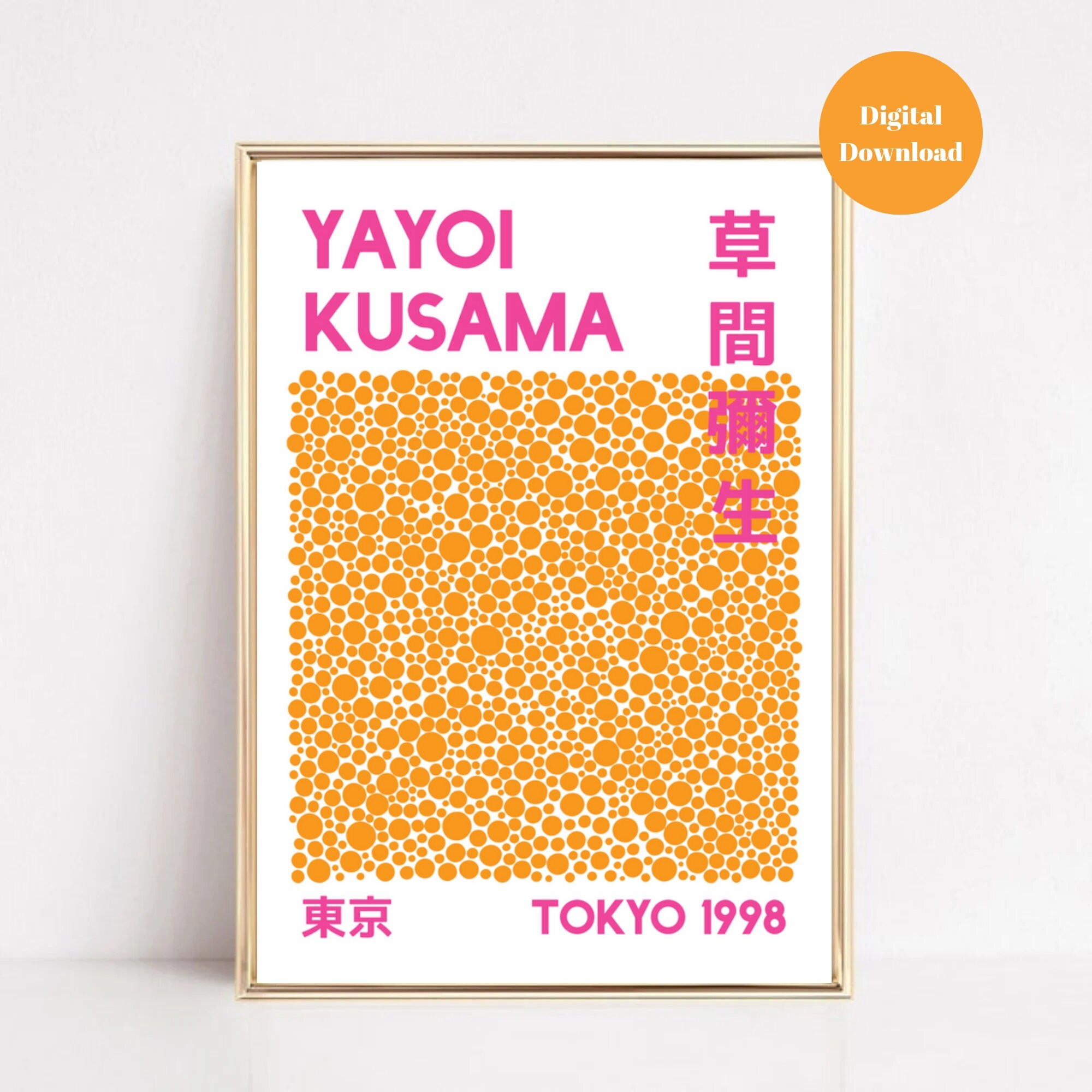 Yayoi Kusama Poster, Yayoi Kusama, Japandi Wall Art, Yayoi Kusama Print ...