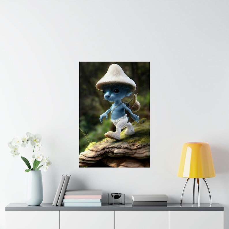 Smurf Cat Meme Poster Blue Smurf Cat Meme Tiktok Funny - Etsy