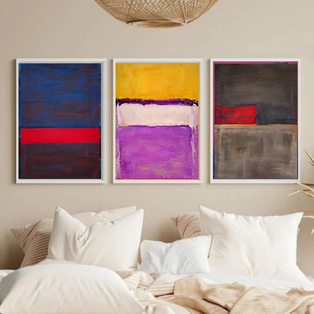 Mark Rothko Set of 3 Poster Art Reproduction, Rothko Reproduction ...