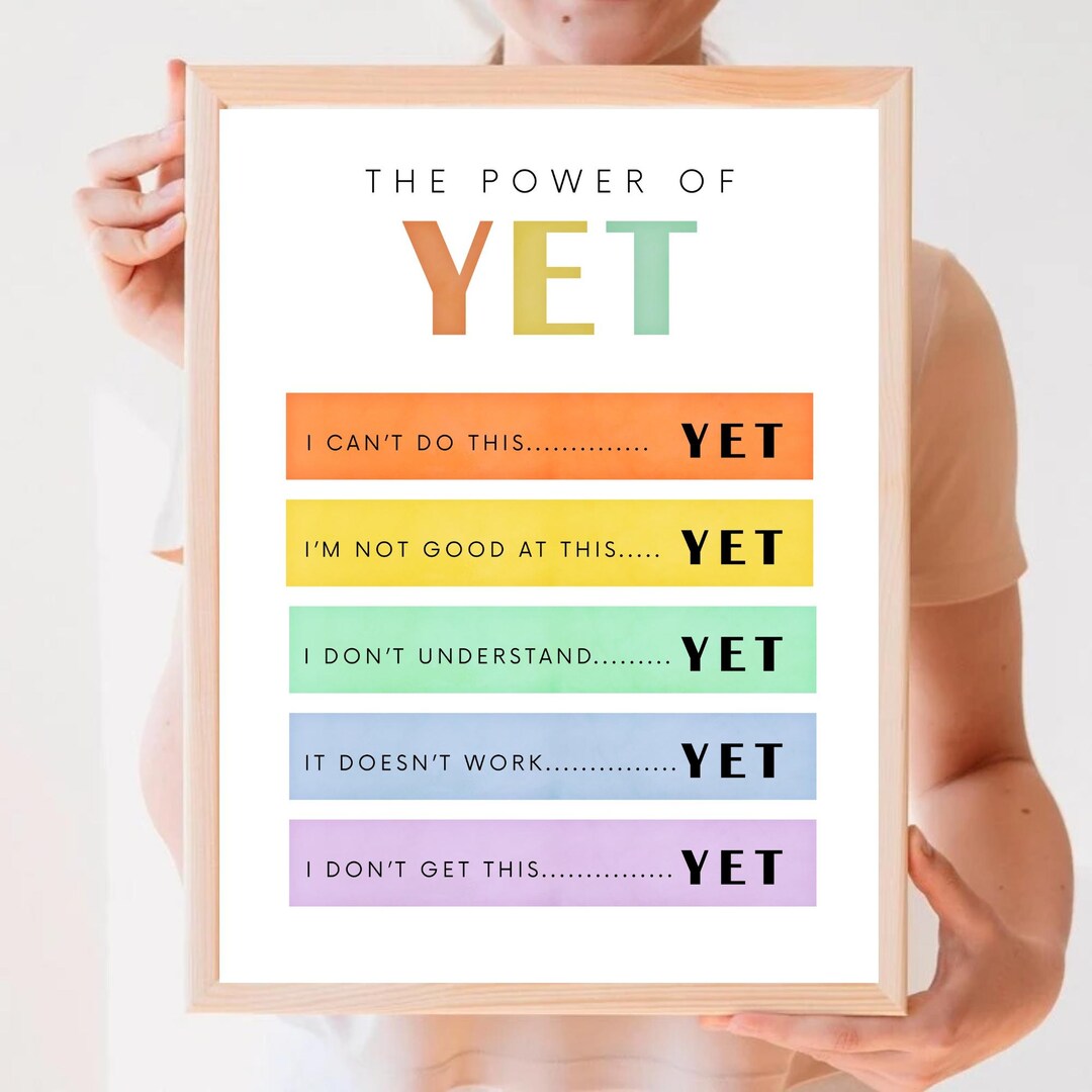 The Power of yet Poster Therapy Office Decor DBT Poster Boho Classroom ...
