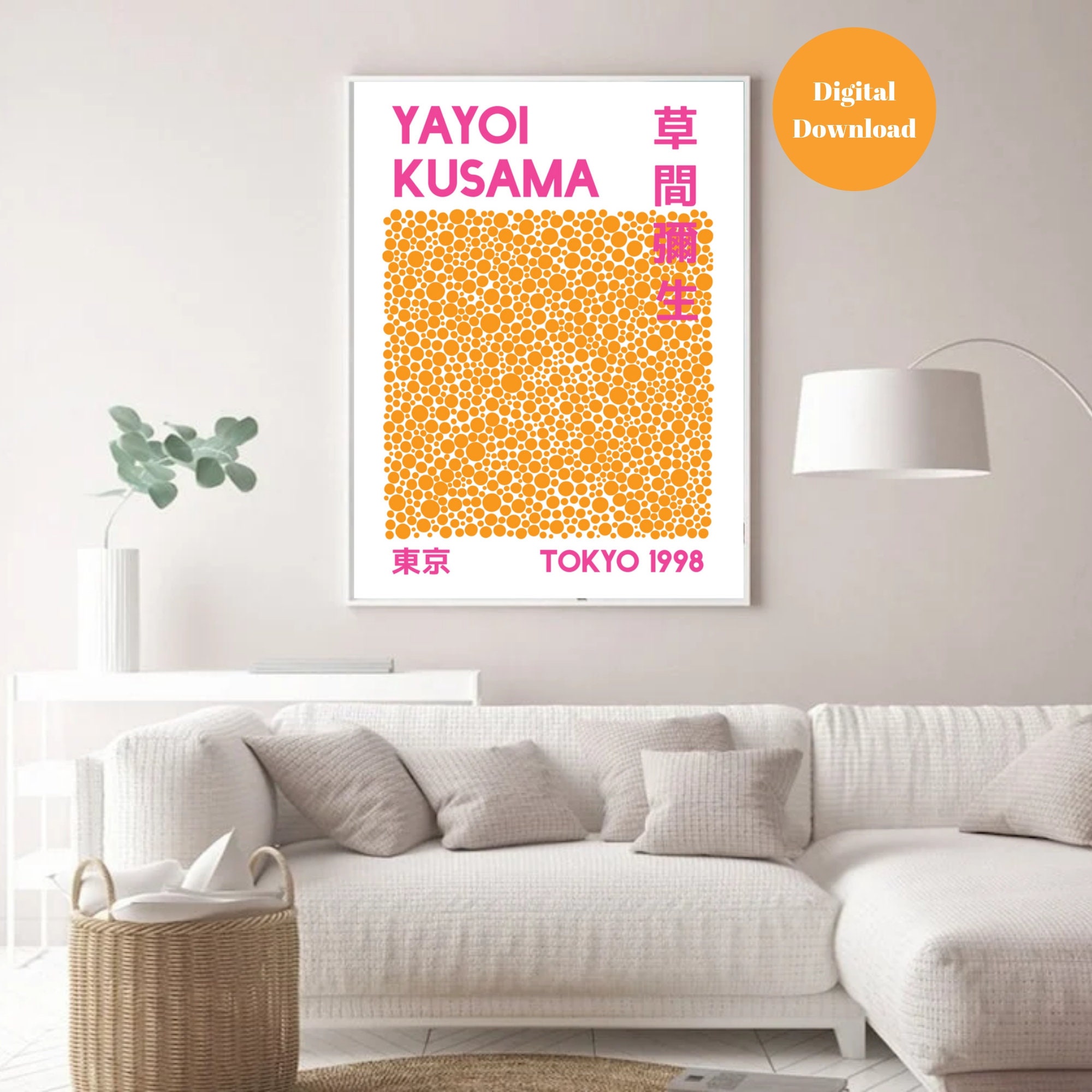 Yayoi Kusama Poster, Yayoi Kusama, Japandi Wall Art, Yayoi Kusama Print ...
