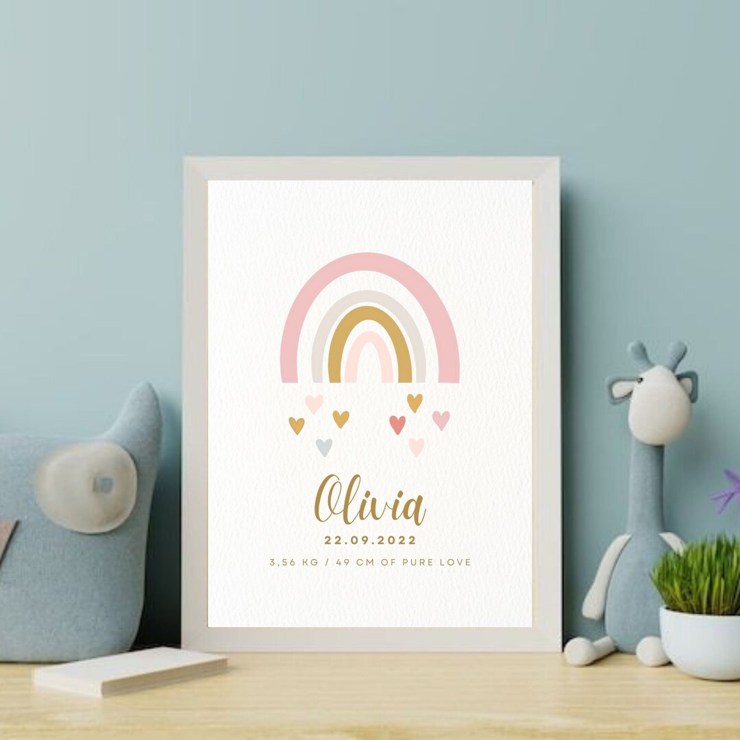 Rainbow First Birthday Milestones Sign Printable Boho Rainbow - Etsy